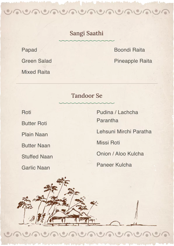 Our Menu - Sagar Ratna