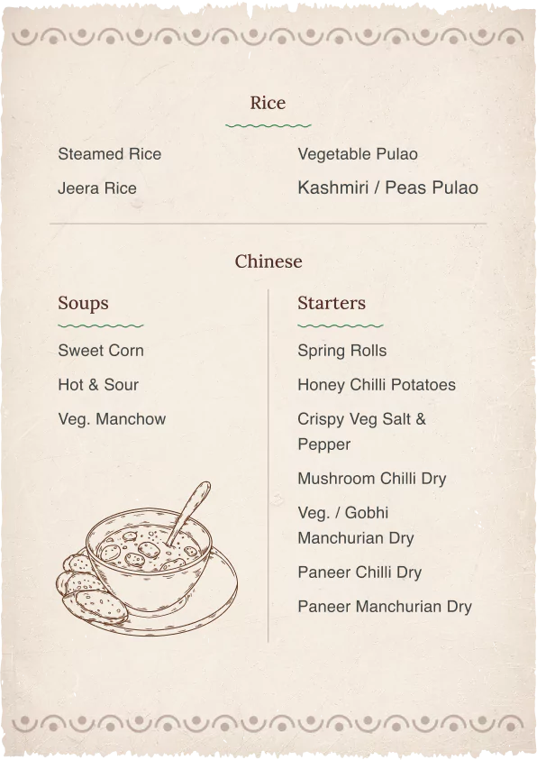 Our Menu - Sagar Ratna