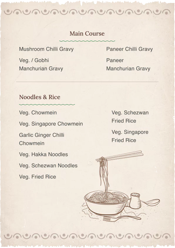 Our Menu - Sagar Ratna