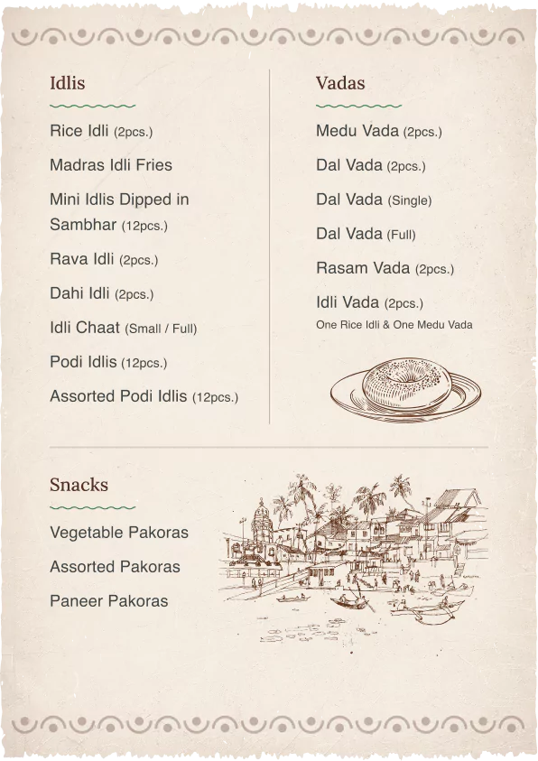 Our Menu - Sagar Ratna